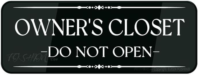Acrylic Plastic Sign Fancy Owner'S Closet Sign Laser-Engraved Lettering ...
