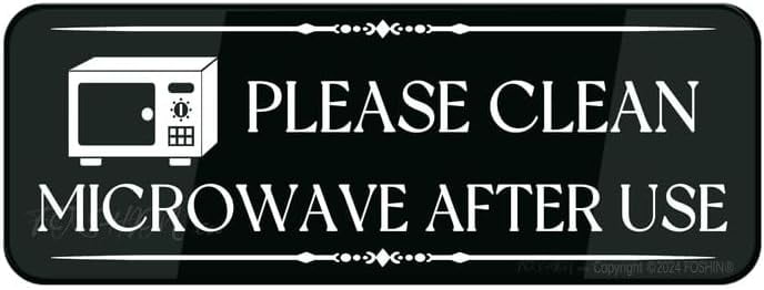 Acrylic Plastic Sign Fancy Please Clean Microwave After Use Vector Sign ...