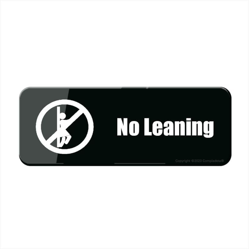 Acrylic Plastic Sign No Leaning Sign 9"X 3" In Sign, Self-Adhesive ...