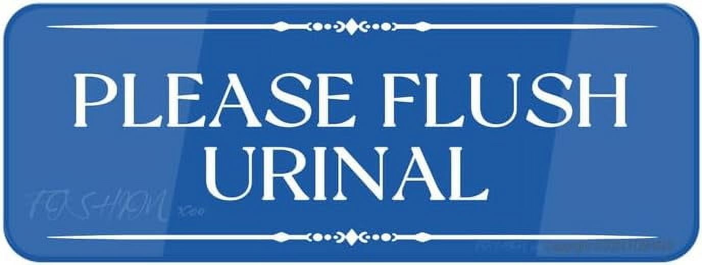 Acrylic Plastic Sign Please Flush Urinal Wall Or Door Sign Sign With ...