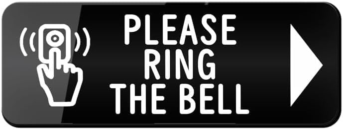 Acrylic Plastic Sign Please Ring The Bell With Right Arrow - Comes With ...