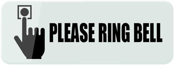 Acrylic Plastic Sign Please Ring Bell Sign Plaque 9"x3" Thick Acrylic ...