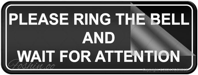 Acrylic Plastic Sign Please Ring The Bell And Wait For Attention ...
