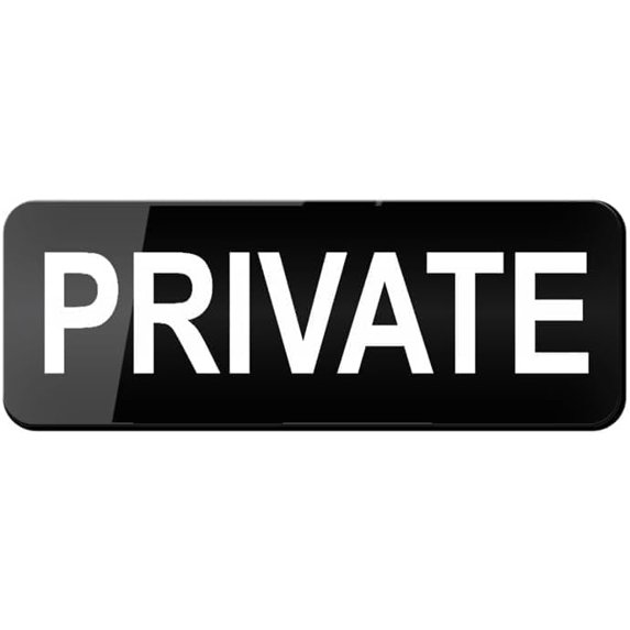 Acrylic Plastic Sign Private - Comes With Graphical Symbols And Strong ...
