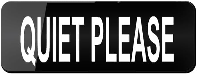 Acrylic Plastic Sign Quiet Please - Comes With Graphical Symbols And ...