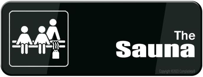 Acrylic Plastic Sign The Sauna Sign 9 X 3 Inch With Symbols, Self ...