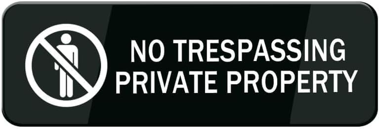 Acrylic Plastic Sign No Trespassing Private Property Sign For Door ...