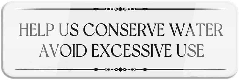 Acrylic Plastic Signs 3x10 Inch Acrylic Sign Help Us Conserve Water ...