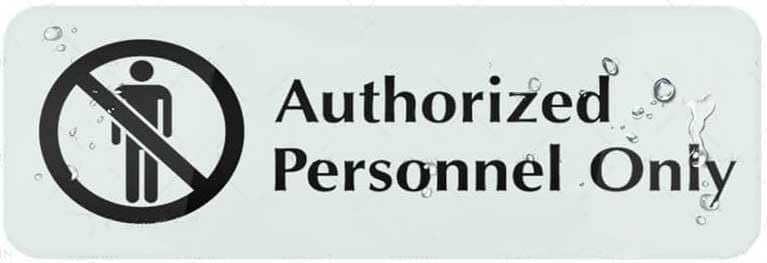 Acrylic Plastic Signs 3x10 Inch Authorized Personnel Only Sign Rounded ...