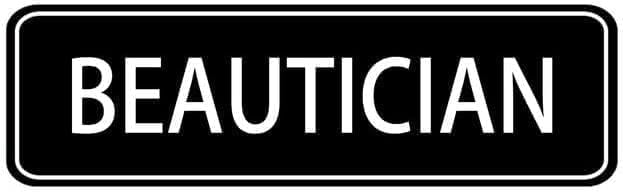 Acrylic Plastic Signs 3x10 Inch Beautician Acrylic Sign For Office Door ...