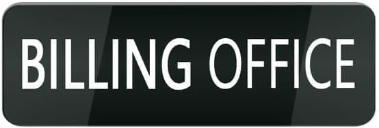 Acrylic Plastic Signs 3x10 Inch Billing Office Small Rectangular Sign ...