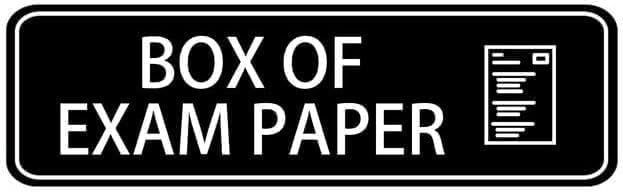 Acrylic Plastic Signs 3x10 Inch Box Of Exam Paper Acrylic Sign For ...