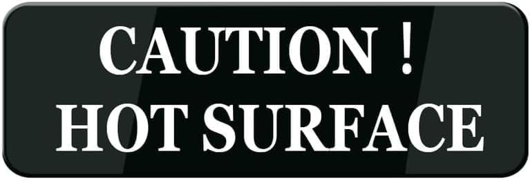 Acrylic Plastic Signs 3x10 Inch Caution Hot Surface Sign Stickers ...
