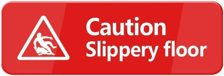Acrylic Plastic Signs 3x10 Inch Caution Slippery Floor Sign Acrylic ...