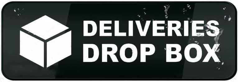 Acrylic Plastic Signs 3x10 Inch Courier Parcel Deliveries Drop Box ...