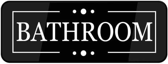 Acrylic Plastic Signs 3x10 Inch Door Labels Bathroom For Restaurant ...