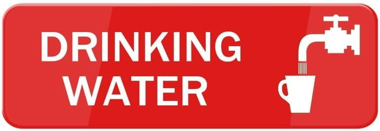 Acrylic Plastic Signs 3x10 Inch Drinking Water Sign For Door Or Wall ...