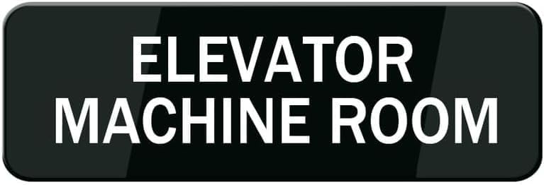 Acrylic Plastic Signs 3x10 Inch Elevator Machine Room Sign Signage ...