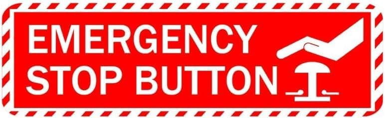 Acrylic Plastic Signs 3x10 Inch Emergency Stop Button Symbol Small ...