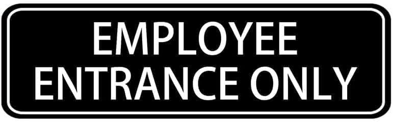 Acrylic Plastic Signs 3x10 Inch Employee Entrance Only Acrylic Sign ...