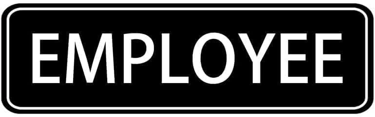 Acrylic Plastic Signs 3x10 Inch Employee Sign For Unisex Door Signs For ...