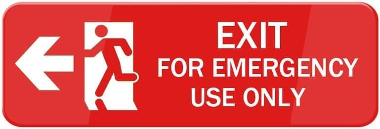 Acrylic Plastic Signs 3x10 Inch Exit For Emergency Use Only Acrylic ...
