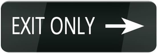 Acrylic Plastic Signs 3x10 Inch Exit Only Stylish & Prominent Design ...