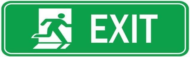 Acrylic Plastic Signs 3x10 Inch Exit Running Man Sign For House Door ...