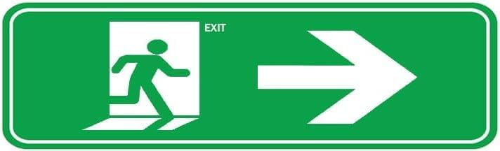 Acrylic Plastic Signs 3x10 Inch Exit Sign Black Acrylic Sign Self Stick ...