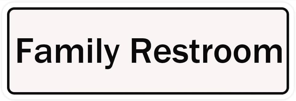 Acrylic Plastic Signs 3x10 Inch Family Restroom Sign For Rest Stops ...