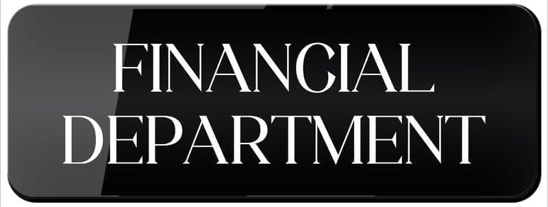 Acrylic Plastic Signs 3x10 Inch Financial Department Door Sign Self ...