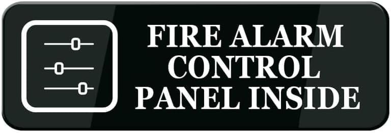 Acrylic Plastic Signs 3x10 Inch Fire Alarm Control Panel Inside Sign ...