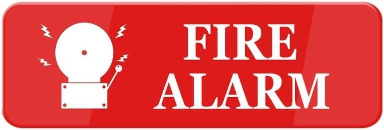 Acrylic Plastic Signs 3x10 Inch Fire Alarm Sign For House With Strong ...