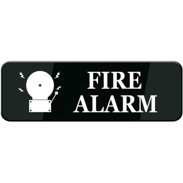 Acrylic Plastic Signs 3x10 Inch Fire Alarm Sign Stickers Acrylic Plaque ...