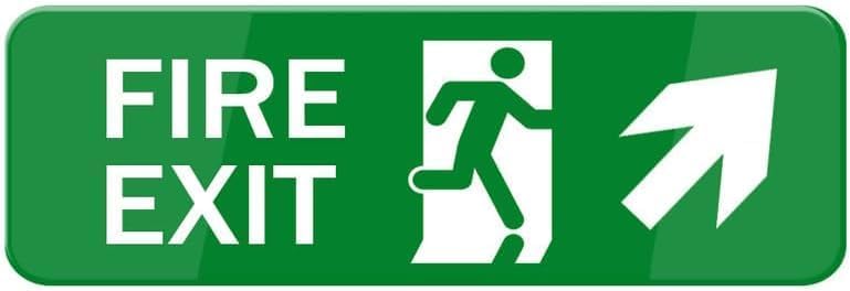 Acrylic Plastic Signs 3x10 Inch Fire Exit Sign For House Home And ...