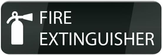 Acrylic Plastic Signs 3x10 Inch Fire Extinguisher Sign For House Office ...