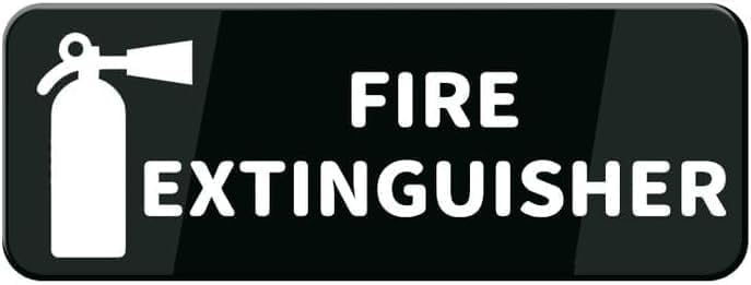 Acrylic Plastic Signs 3x10 Inch Fire Extinguisher Wall Or Door Sign ...