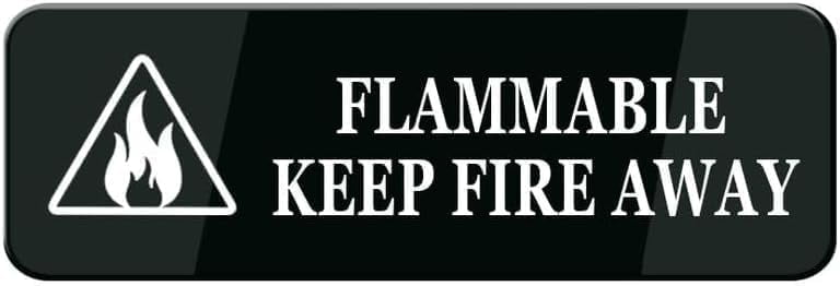 Acrylic Plastic Signs 3x10 Inch Flammable Keep Fire Away Sign For Door ...