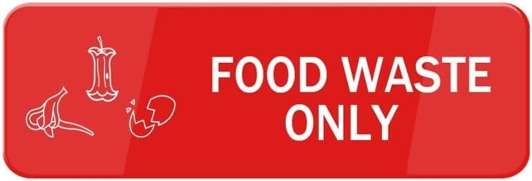 Acrylic Plastic Signs 3x10 Inch Food Waste Only Sign Stickers Acrylic ...