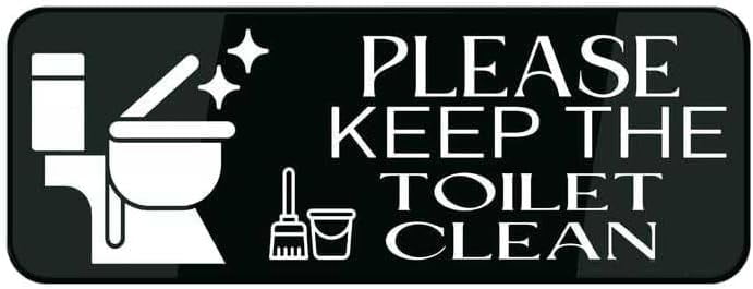 Acrylic Plastic Signs 3x10 Inch For Wall Please Keep The Toilet Clean ...