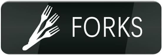 Acrylic Plastic Signs 3x10 Inch Forks Small Rectangular Sign For House ...