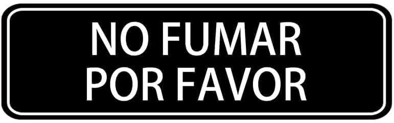 Acrylic Plastic Signs 3x10 Inch No Fumar Por Favor Sign Acrylic Self ...