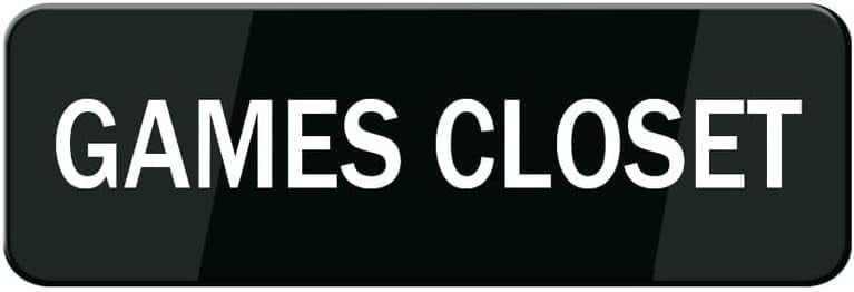 Acrylic Plastic Signs 3x10 Inch Games Closet Sign Acrylic Plastic Signs ...