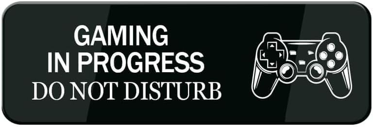 Acrylic Plastic Signs 3x10 Inch Gaming In Progress Do Not Disturb Sign ...