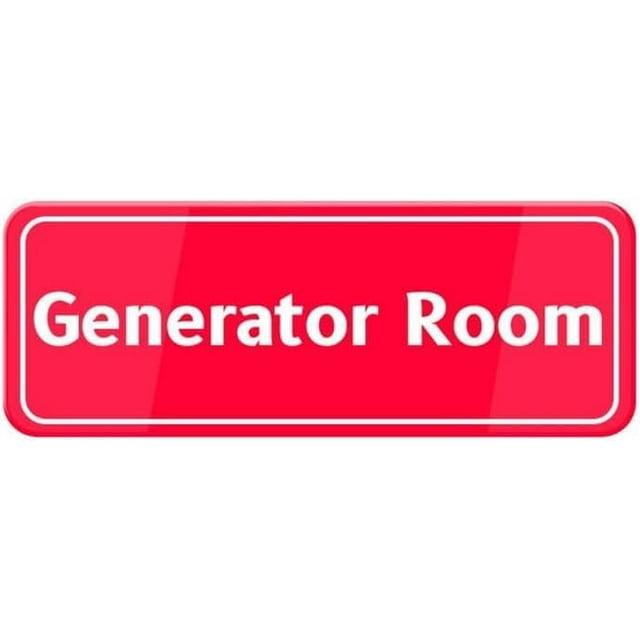 Acrylic Plastic Signs 3x10 Inch Generator Room Sign For Business Self ...