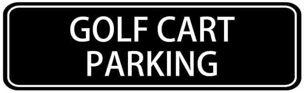 Acrylic Plastic Signs 3x10 Inch Golf Cart Parking Sign Acrylic Plaque ...