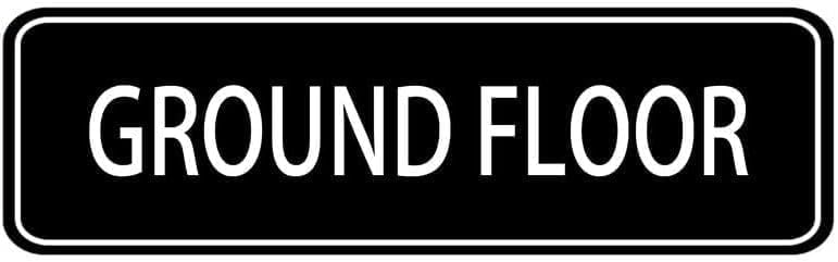 Acrylic Plastic Signs 3x10 Inch Ground Floor Sign Acrylic Self Door ...