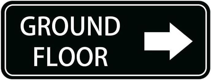 Acrylic Plastic Signs 3x10 Inch Ground Floor Sign Self For Home And ...