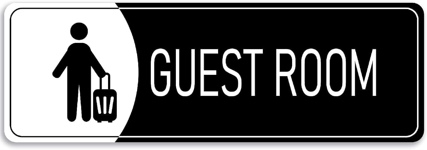 Acrylic Plastic Signs 3x10 Inch Guest Room Door Sign Acrylic Self Stick ...