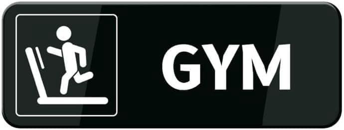 Acrylic Plastic Signs 3x10 Inch Gym Wall Or Door Black & White For ...